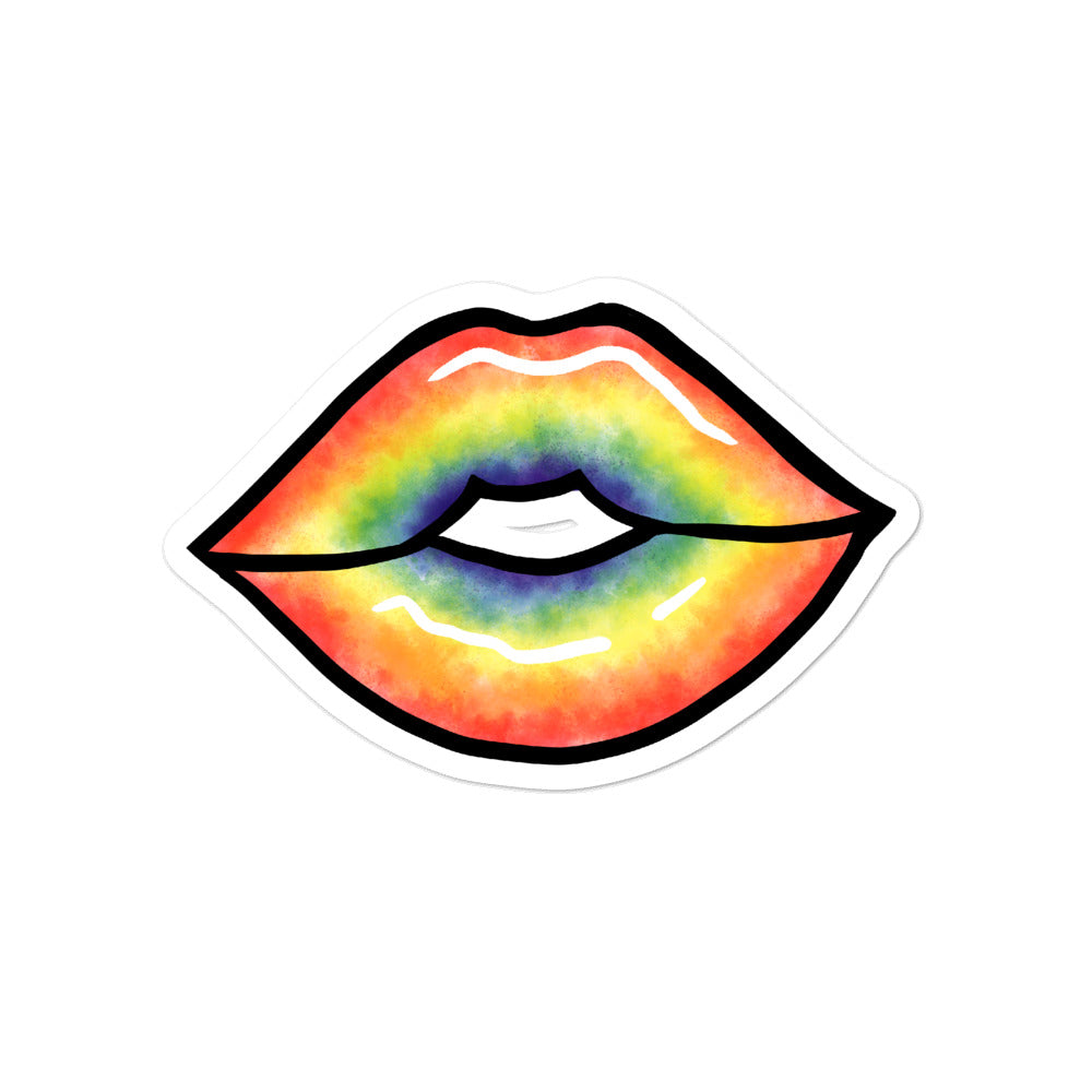 Rainbow Lips Sticker – Lily Barn Designs